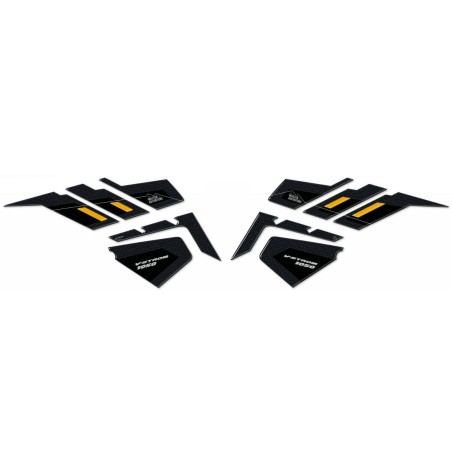 2 3D STICKERS SIDE PROTECTIONS MOTORCYCLE TANK compatible with SUZUKI V ...