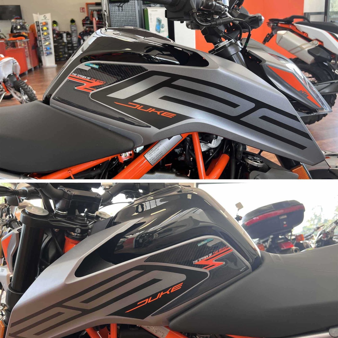 Italian Made Tank Pads Labelbike 3D Tank Protection Stickers - Compatible With KTM 890 Duke 2021 ...