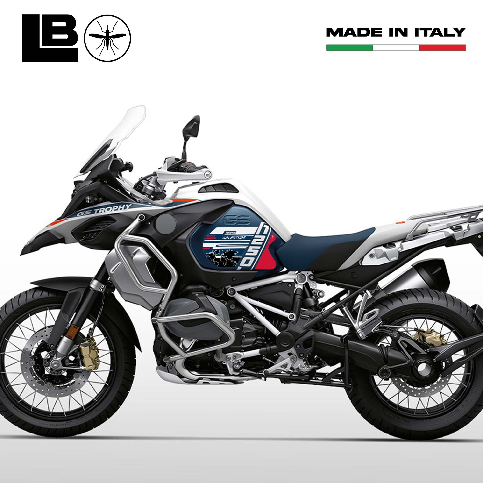 Adesivi 3D Protezioni Laterali moto compatibili con BMW R 1250 GS ADV ...