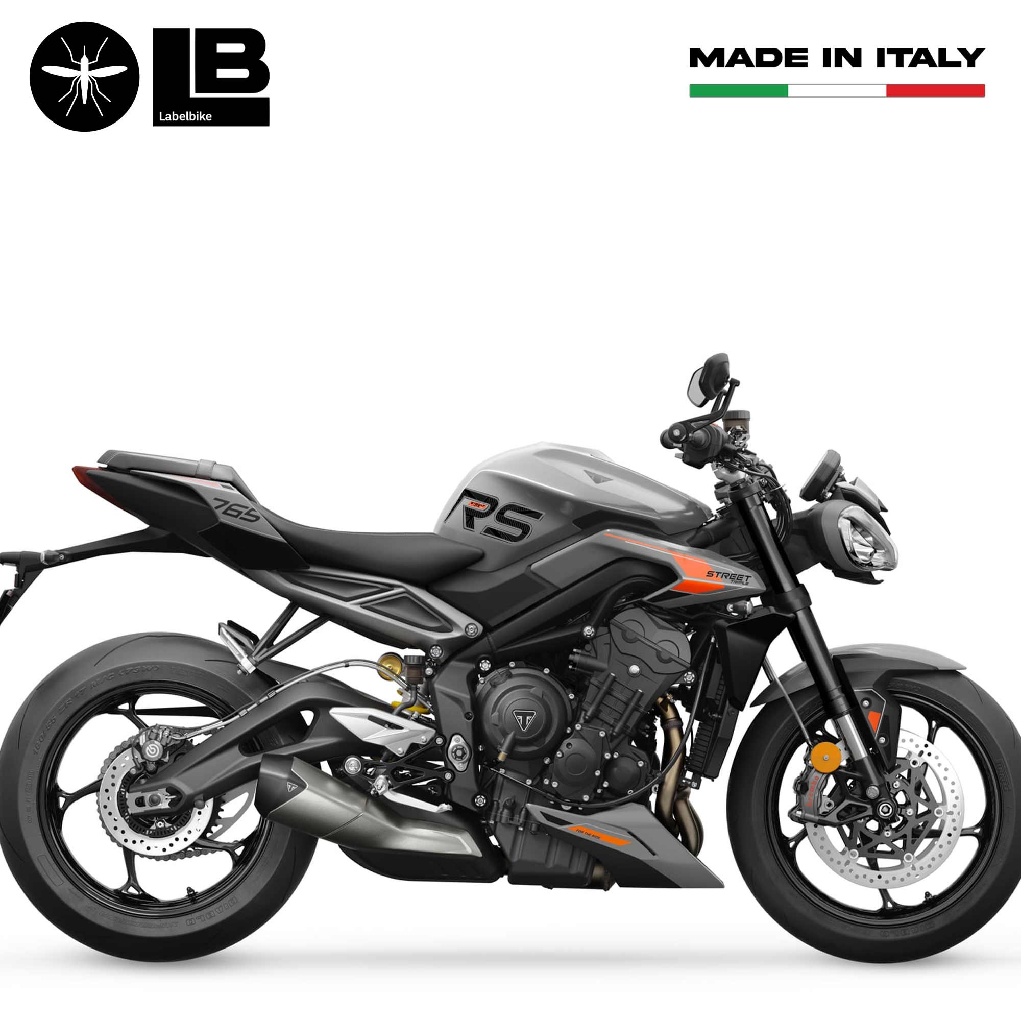 Adesivi 3D Laterali serbatoio compatibili con Triumph Street Triple 765 ...