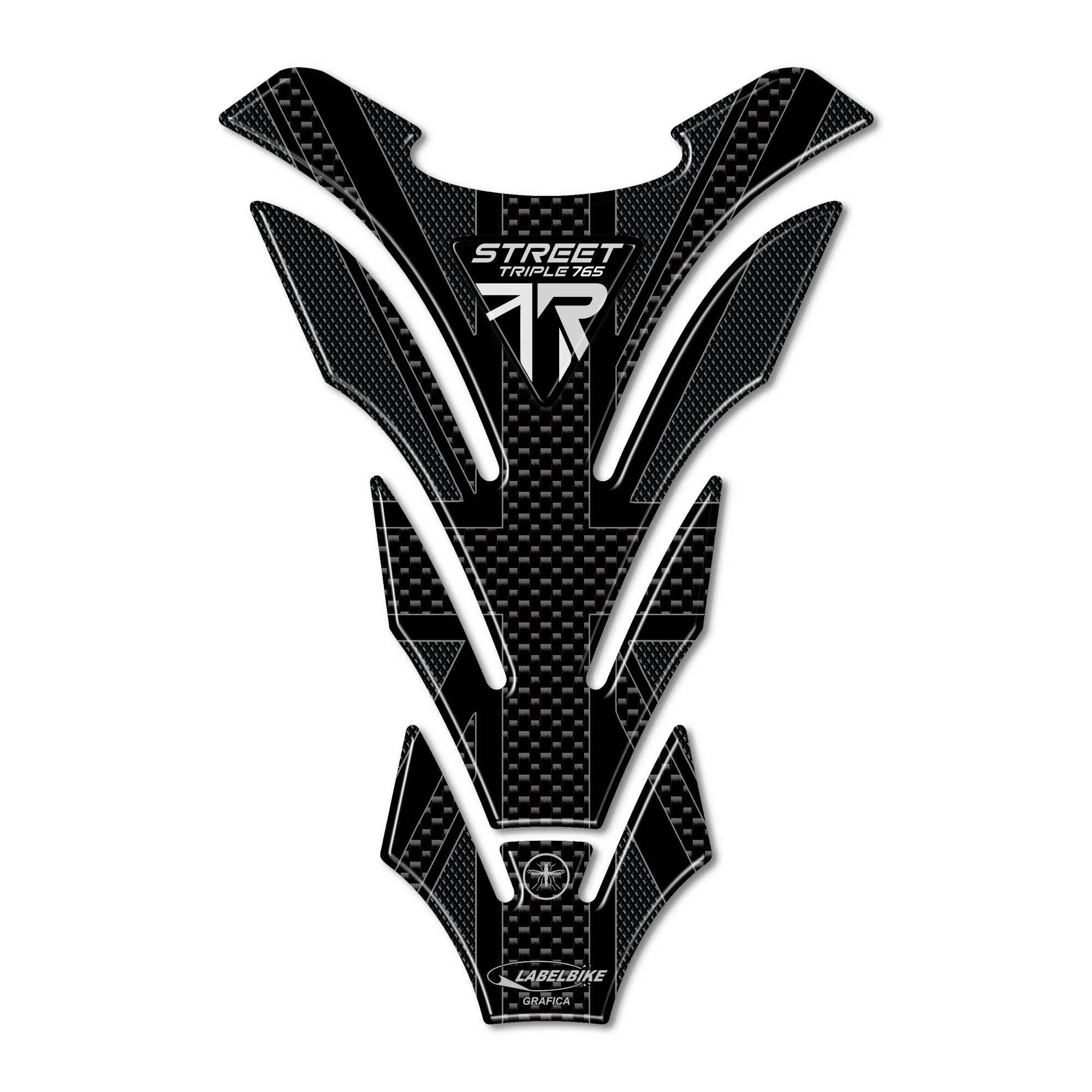 Adesivo 3D Paraserbatoio moto compatibile con Triumph Street Triple 765 ...