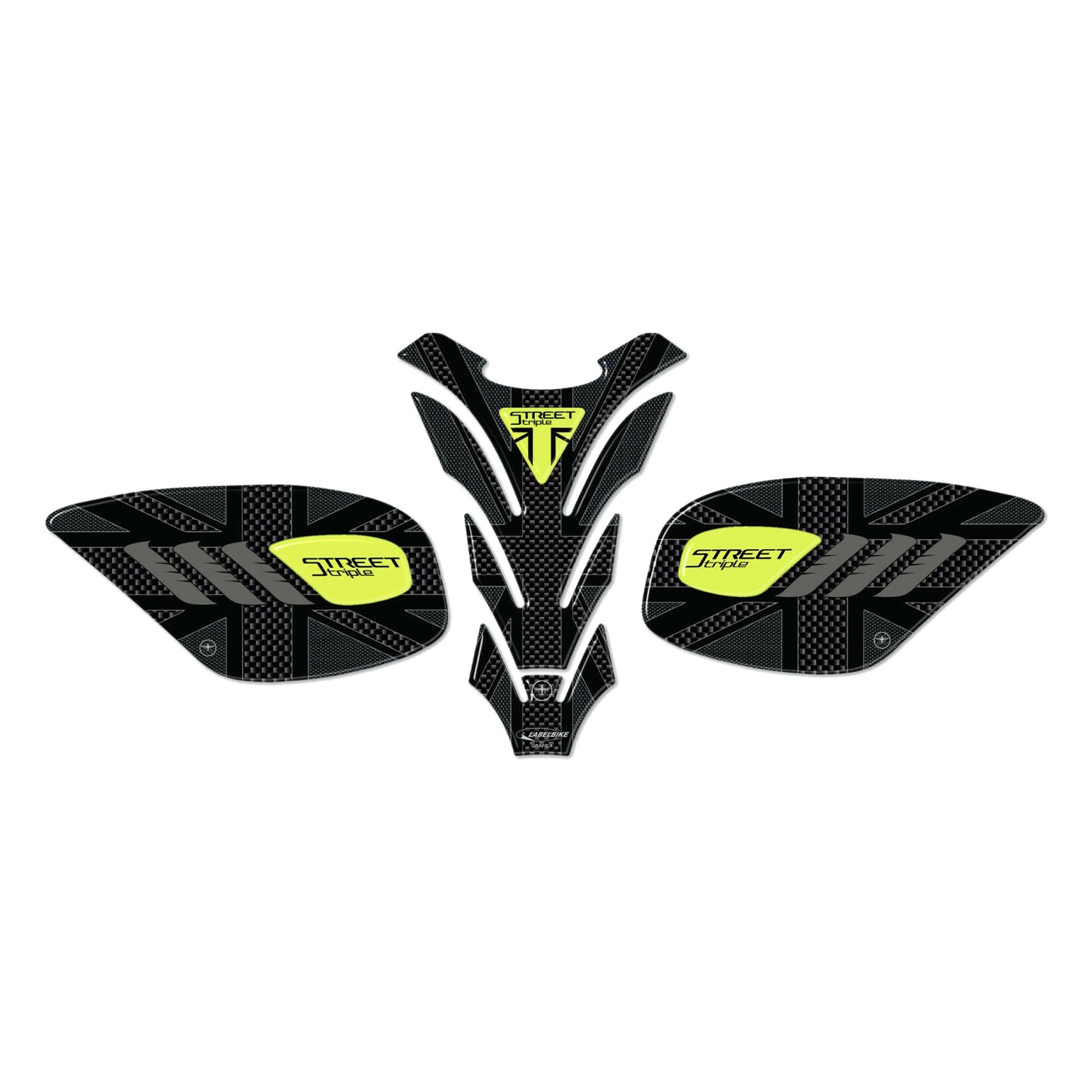 Kit adesivi 3D per serbatoio moto compatibile Triumph Street Triple ...