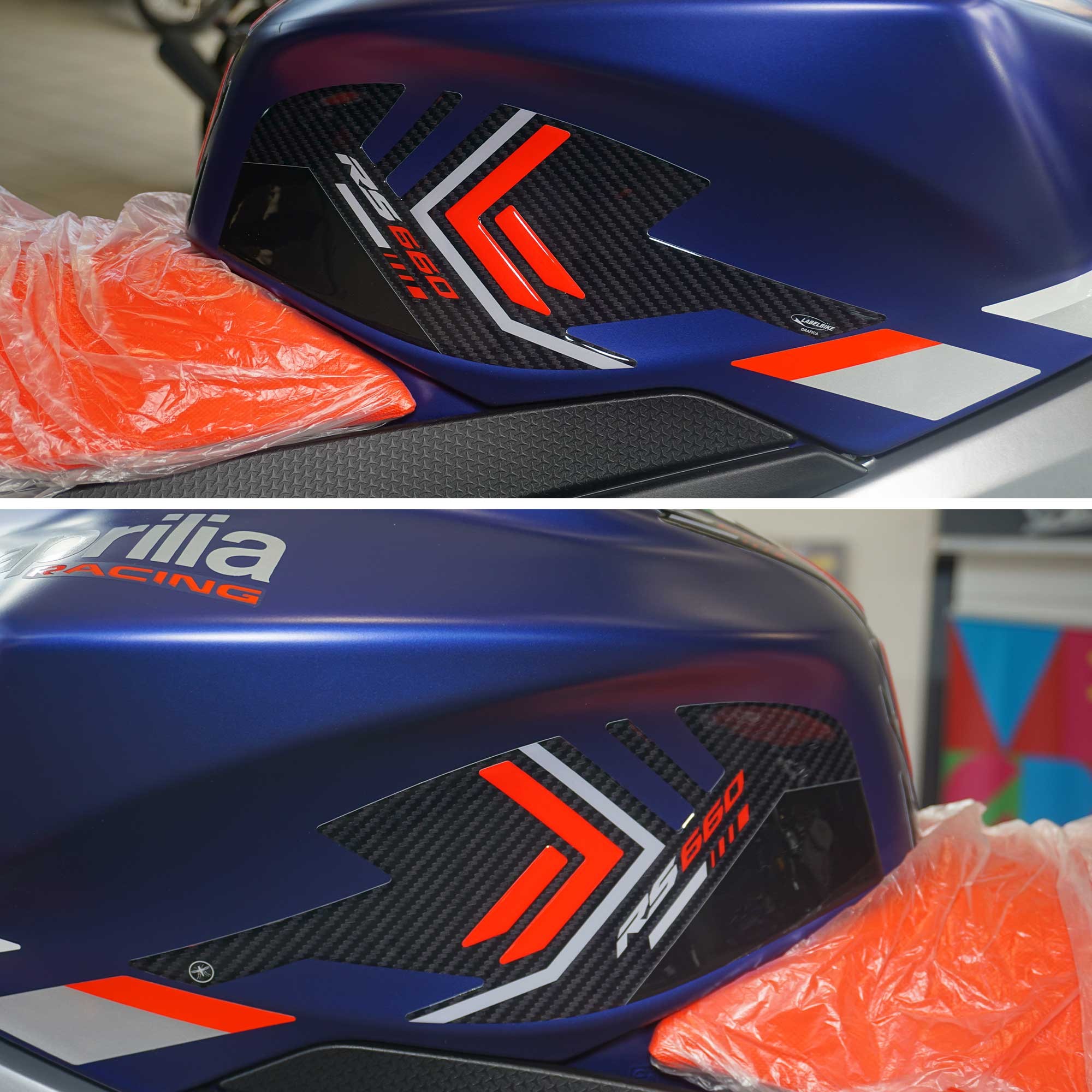 Complete 3D motorcycle stickers kit compatible with Aprilia RS 660 red ...