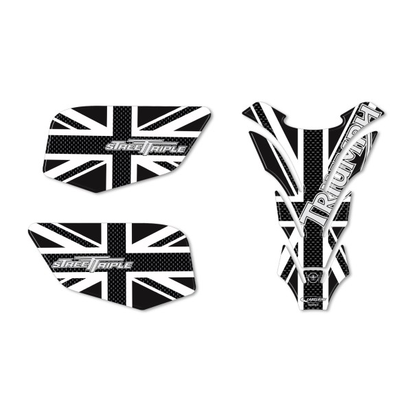 3D STICKER KIT MOTORCYCLE TANK PROTECTION compatible for TRIUMPH STREET ...