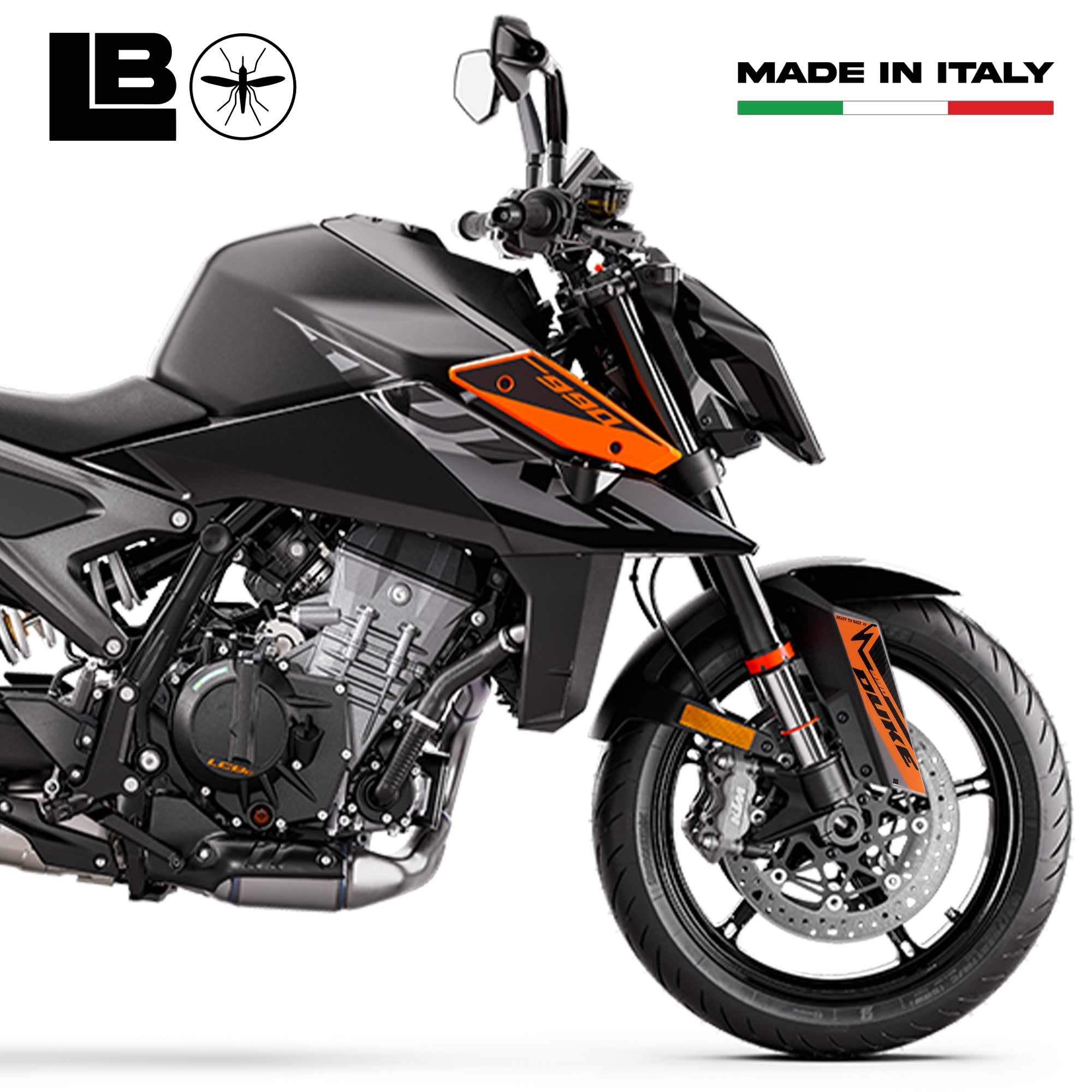 Adesivi 3D Parasteli Parafango moto compatibili con KTM 990 Duke 2024-2025